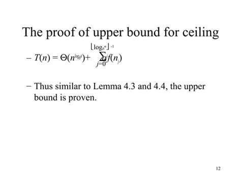 Proof Master Theorem Ppt