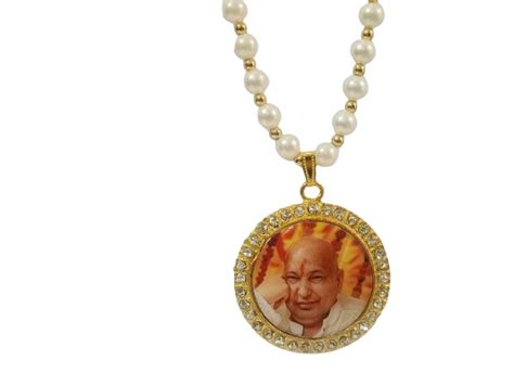 Rk Basics Guruji Swaroop Brass Pendant Locket And Mala Blessing Shukrana Jai Guruji Swaroop Rk