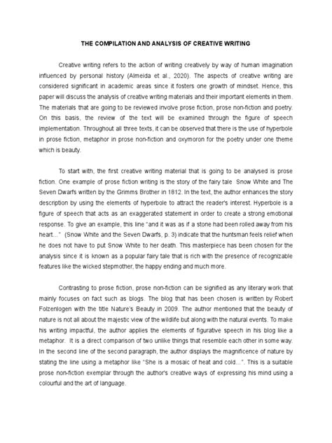 Creative Writing Analysis Pdf Creative Writing Analysis Pdf