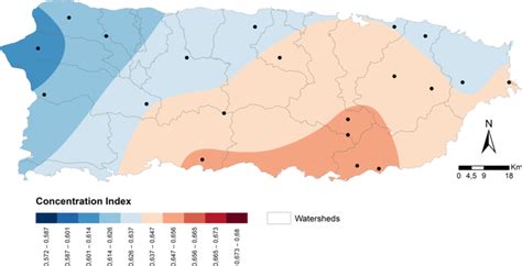 the spatial distribution of annual ci download scientific diagram
