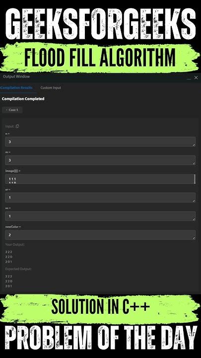 Flood Fill Algorithm Geeksforgeeks Potd💚🖤 Solution👆🏻🔗 Coding Gfg Potd Geeksforgeeks