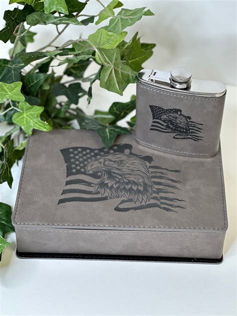 Leatherette Flask Set Now And Then Boutique