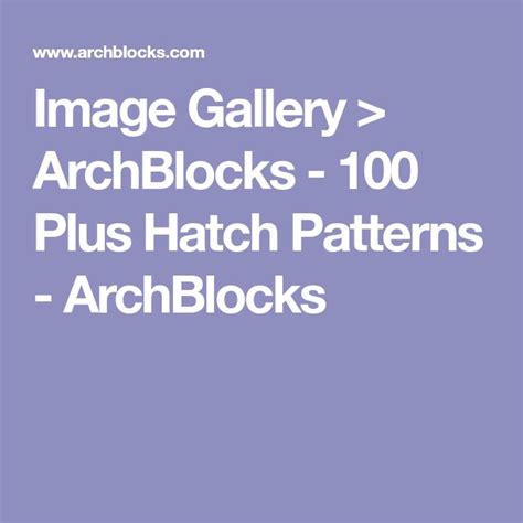 Archblocks Hatch Patterns Full Set Hatch Pattern Pattern Hatch