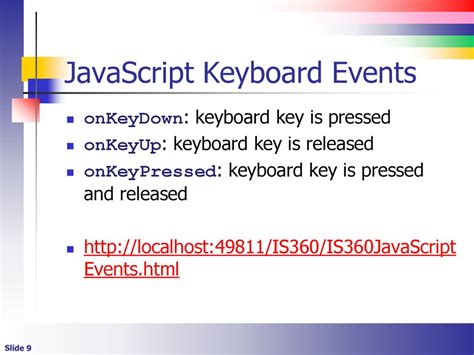 Javascript Events Ppt Download