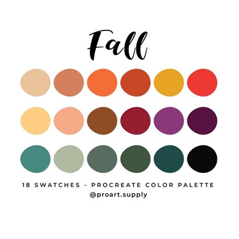 Bright Boho Procreate Color Palette Color Swatches Instant Download Procreate Palette For Ipad