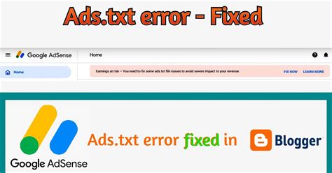 How I Fixed Adstxt Error In Adsense Account Of Blogger Website My Review Hall
