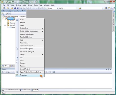 Figures For Building OpenGL GLUT Programs On Windows Vista XP With Visual Studio