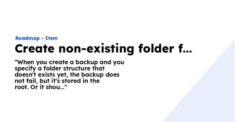 Create Non Existing Folder For Backups Ploi Roadmap