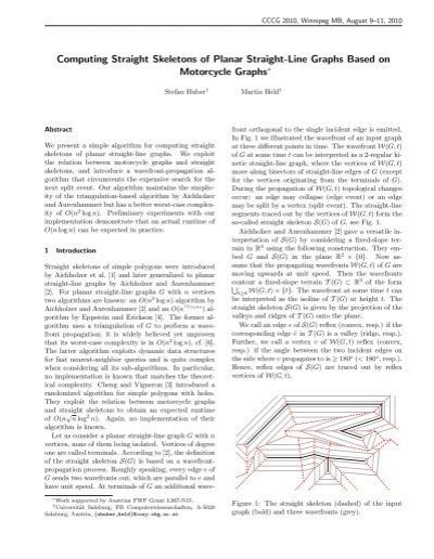 Computing Straight Skeletons Of Planar Straight Line Graphs Based