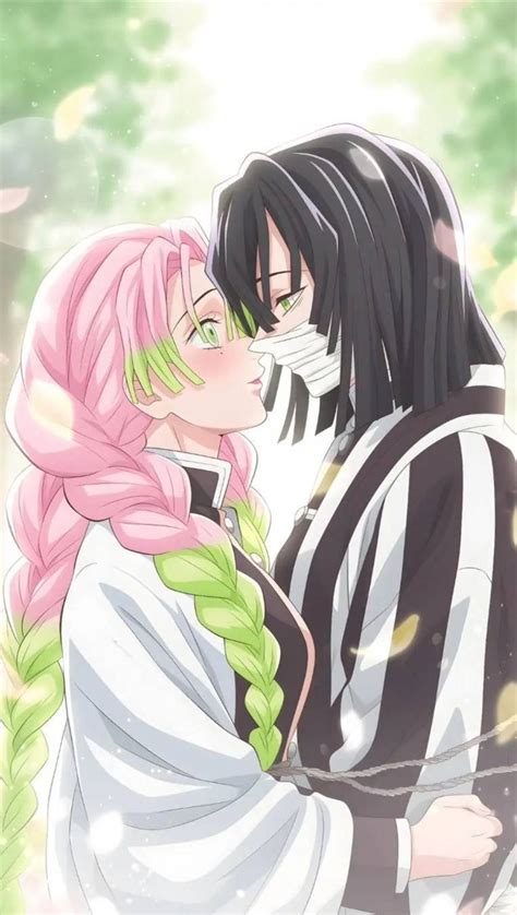 ʚɞ ⌇ Mitsuri And Iguro ¿ Anime Drawings Anime Kiss Anime Guys
