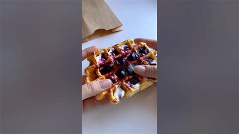 블루베리 크림치즈 와플 슬라임 Youtube