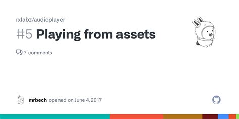 Playing From Assets · Issue 5 · Rxlabz Audioplayer · Github