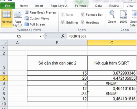 Cách Tính Căn Bậc 2 Trong Excel Nhanh Như Chớp Bằng Hàm Sqrt Totolink Việt Nam