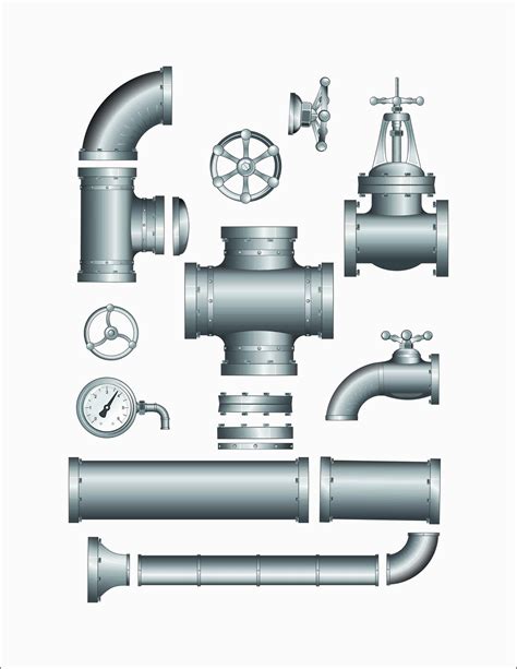 Pipeline Pipe Bundle Digital Vector Clipart Graphics In PDF SVG EPS Formats Industrial