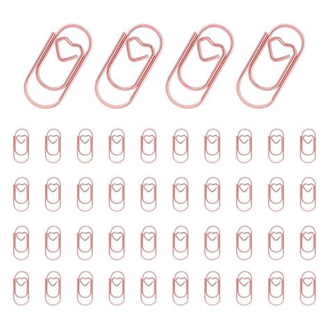 150 Pieces Cute Paper Clips Mini Clips Heart Shape Grandado