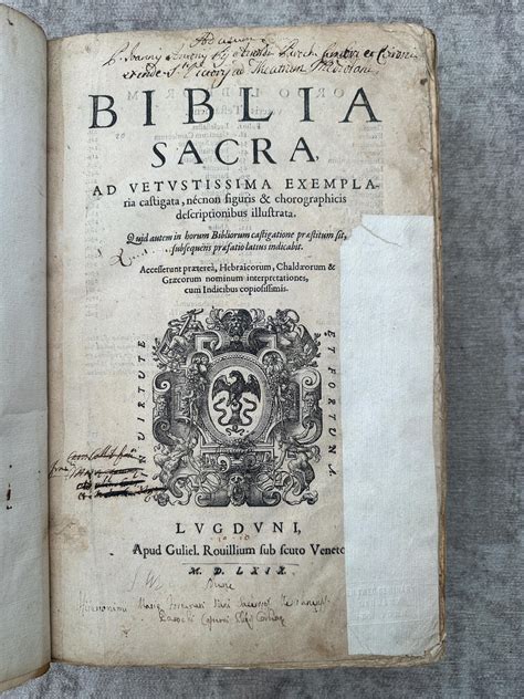 1569 Folio Bible In Latin With The Rare 4 Maps Etsy