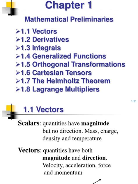 Electrodynamics Chapter 1 Mathematical Preliminaries Pdf Euclidean Vector Integral