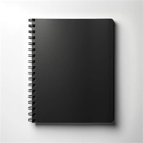 Premium Vector Black Color Notebook Gradient Vector White Background Iso