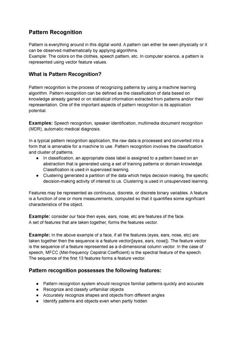 Ai Pattern Recognition Pattern Recognition Pattern Is Everything