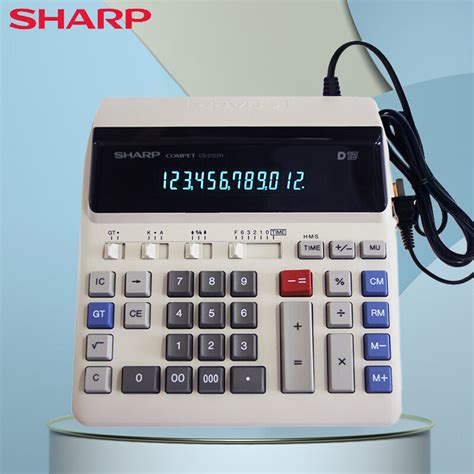 夏普 Cs 2122h 计算器台式计算器商务型办公用可插电源led荧光屏电脑按键计算器 银行财务专用视频介绍夏普 Cs 2122h 计算器