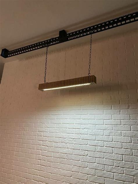 Світильник з масиву дерева Handh Slice на ланцюгу Loft 8х8х75 см — ціна