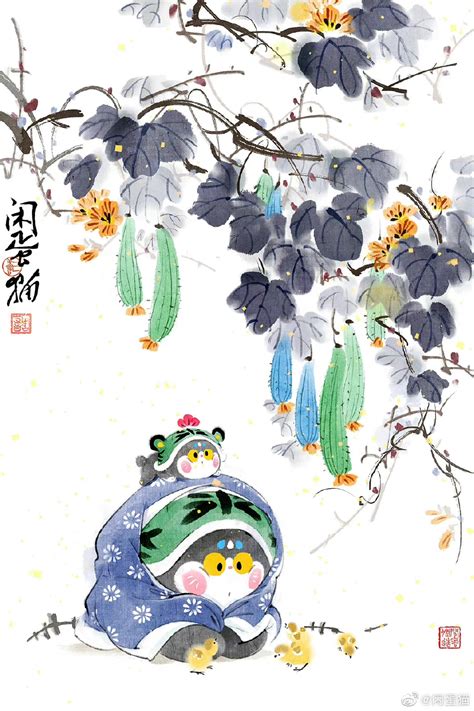国风插画作者闲蛋猫 堆糖美图壁纸兴趣社区