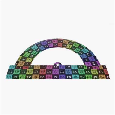 Half Circle Protractor 01 3d Model Download Stationery On
