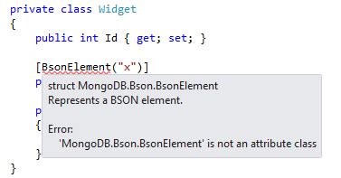 C MongoDB Bson BsonElement Is Not An Attribute Class On Simple POCO Stack Overflow