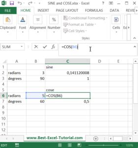 How To Use Trig Functions In Excel Best Excel Tutorial