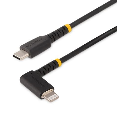 Startech Com Ft M Durable USBC To Lightning Cable RightAngled USB C To Lightning Cord