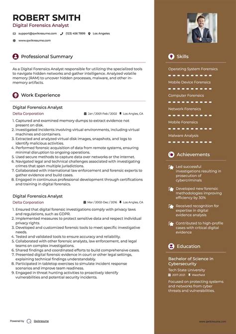 Digital Forensics Analyst Resume Samples Templates For