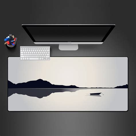 Minimalist Lake Design Xl Size Mouse Pad Pc Gaming Desk Mat