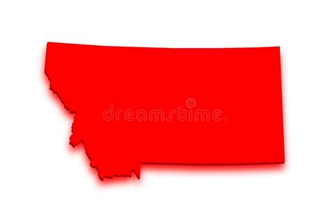 Montana 3d Neón Mapa De Montana Stock De Ilustración Ilustración De