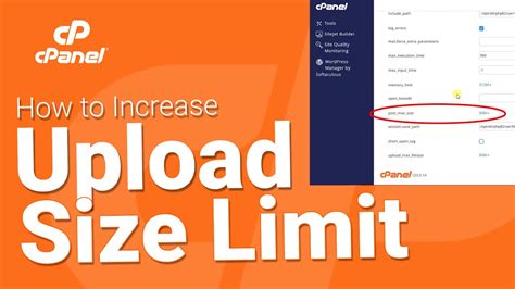 How To Increase Upload File Size In Cpanel Post Max Size Cpanel