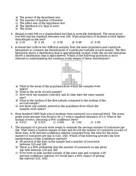 AP Statistics Unit Test Inference For Categorical Data Proportions