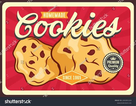 Cookies Bakery Product Advertisement Poster Design Stock Vector Royalty Free 2201851103