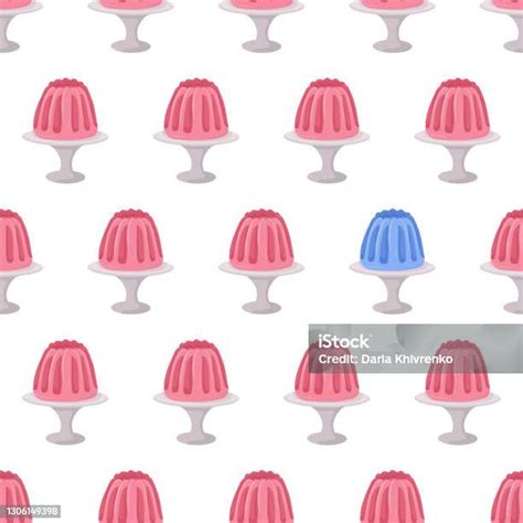 스탠드에 핑크 젤리와 직물 디자인을위한 만화 원활한 패턴 눈길을 끄는 요소 하나의 파란색 젤리 다채로운 배경 가리기에 대한 스톡 벡터 아트 및 기타 이미지 Istock