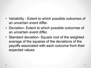 Uncertainty And Consumer Behavior PPT