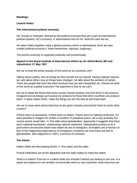 Intbus 201 Lecture 2 Difference The International Political Economy