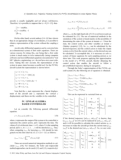 Solution Trajectory Tracking Linear Algebra Theory Studypool