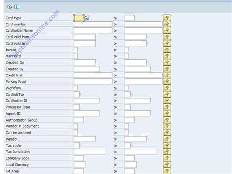 Crr1 Sap Tcode For Evaluate Card Master Records