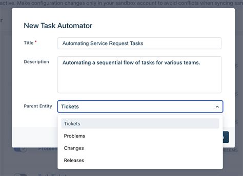 Setting Up Task Automations Freshservice
