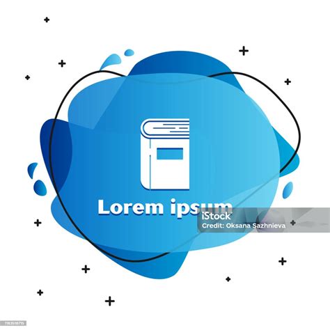 흰색 배경에 격리 된 흰색 책 아이콘입니다 액체 모양의 추상 배너입니다 벡터 일러스트레이션 0명에 대한 스톡 벡터 아트 및 기타 이미지 Istock