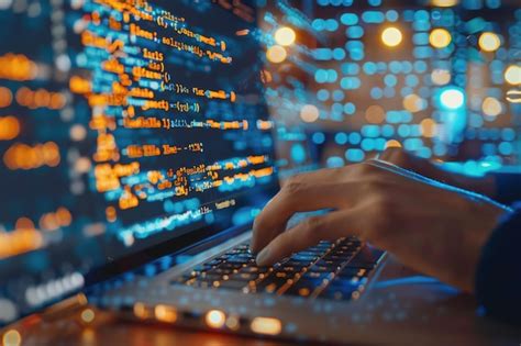 Premium Photo Programmers Hands On Keyboard Writing Source Code