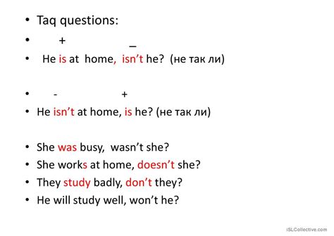 Subject And Object Questions And Taq English ESL Powerpoints