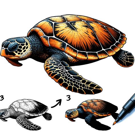 How To Draw A Sea Turtle Easy Step By Step Tutorial NovaCelestia Com