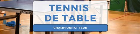 Championnat Fsub Tennis De Table Résultats Aseus