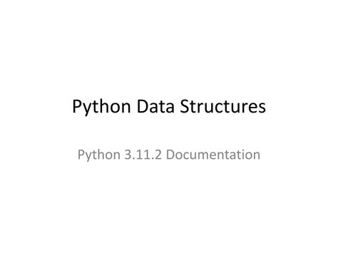python data structures presentation pptx