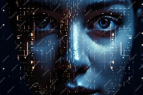 Premium Ai Image Abstract Digital Human Face Concept Of Artificial Intelligence Big Data Or