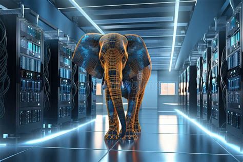 Elephant In The Server Room Concept Of The Big Data And Digital Fragility Generated Ai Stock